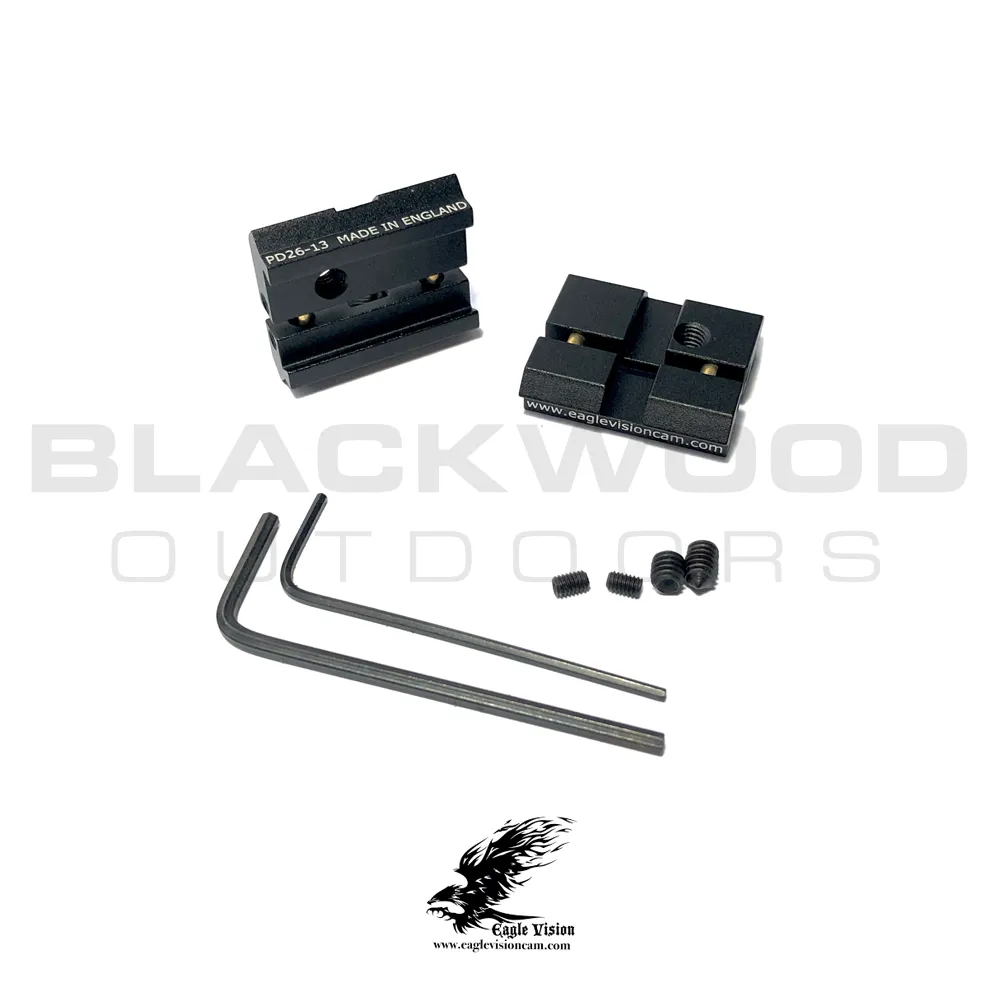 26mm 13mm Dovetail to Picatinny Rail - Pair • Blackwood Outdoors